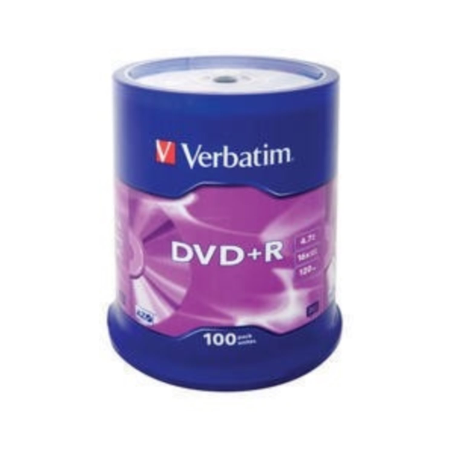 Dysk VERBATIM DVD+R 4,7GB cake 100 - Artykuły biurowe, poligrafia - COMPSET